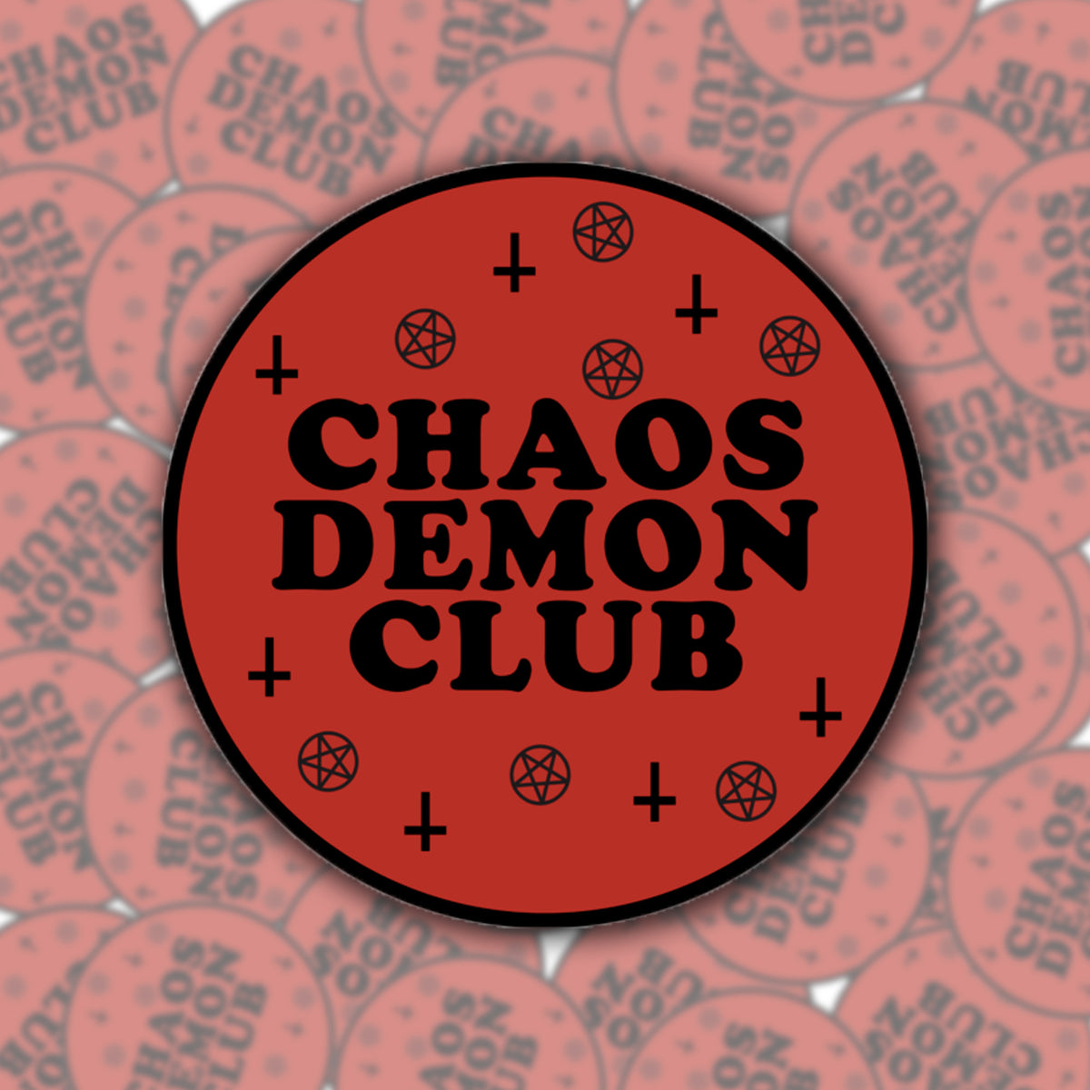 Chaos Demon Club Sticker – BOBBYK